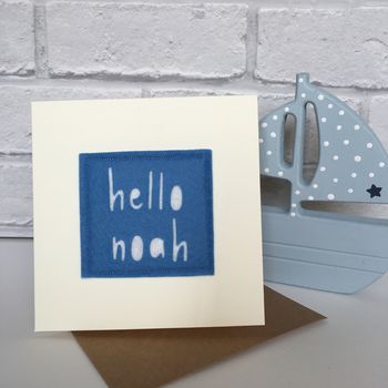 Personalised Felt Hello Baby Card By Alphabet Bespoke Creations ...