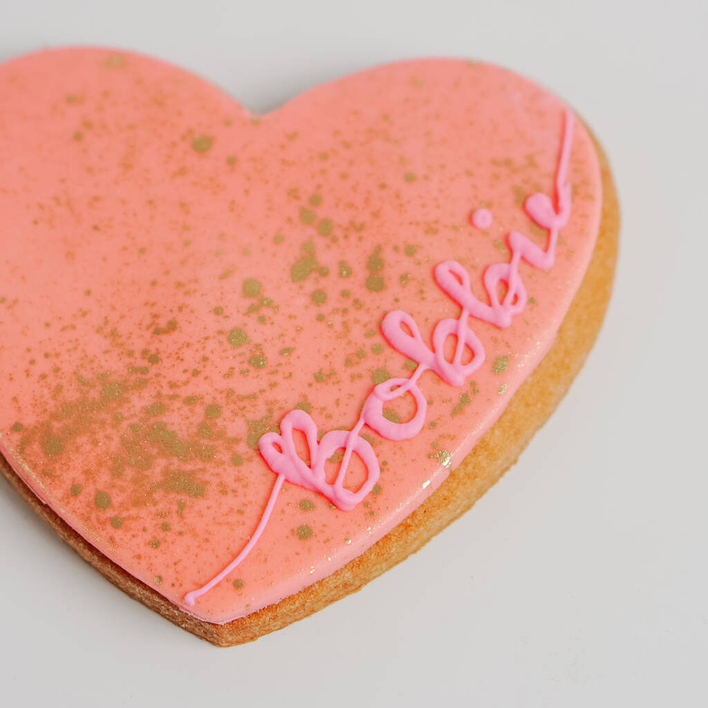 Personalised Love Heart Biscuit By Anna Cake Couture