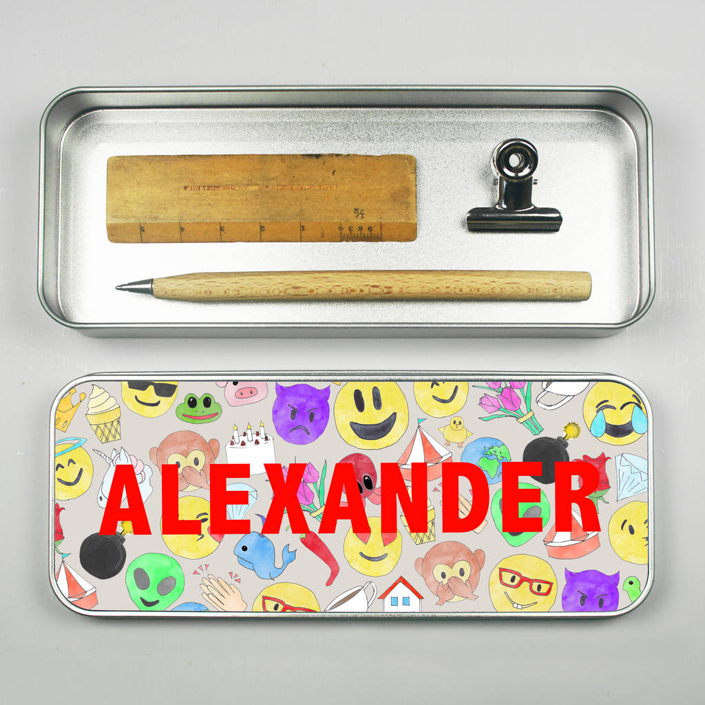 Personalised Emoji Storage Tin By This Is Nessie | notonthehighstreet.com