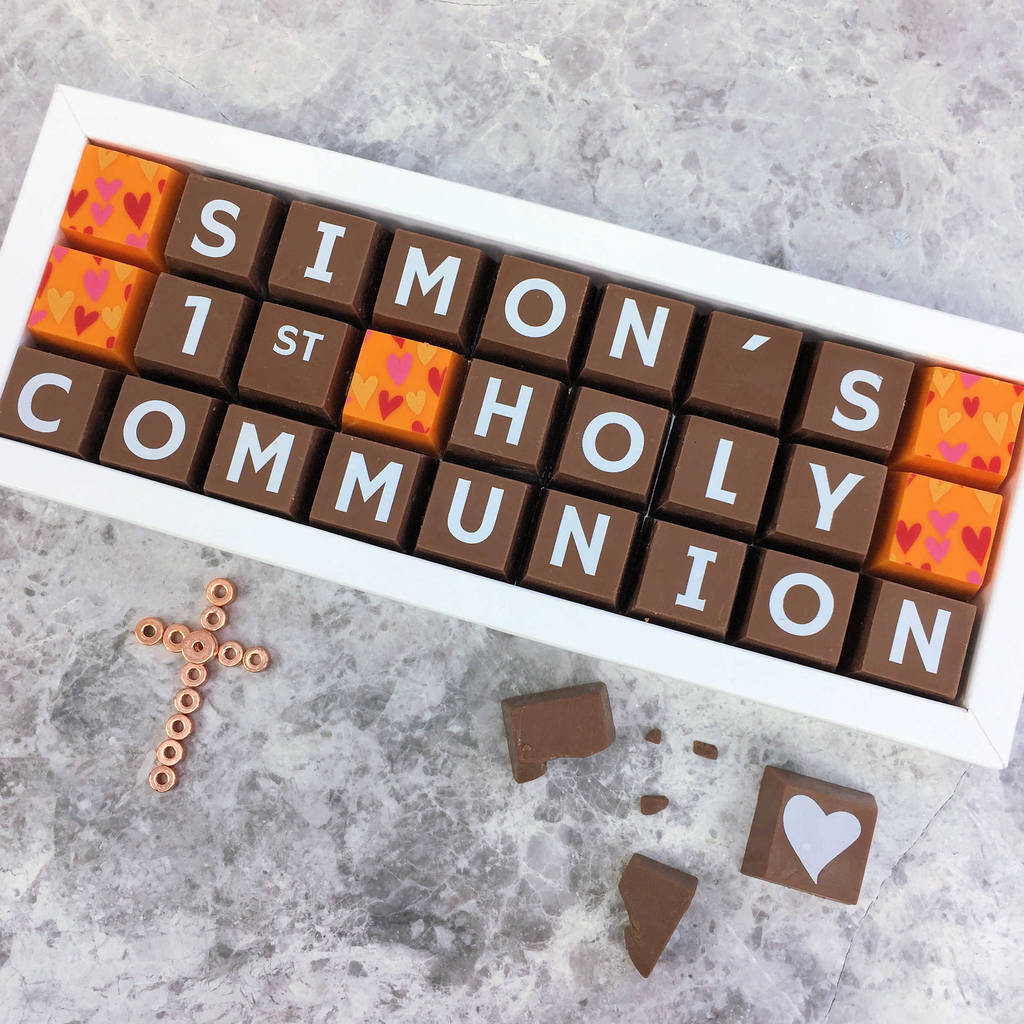 Personalised Chocolates For First Holy Communion By Cocoapod Chocolates ...