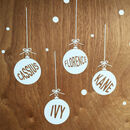 Personalised Christmas Bauble Decal Sticker By Marmalade Design ...
