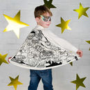 superhero comic colour in cape with fabric pens by selfie clothing co ...