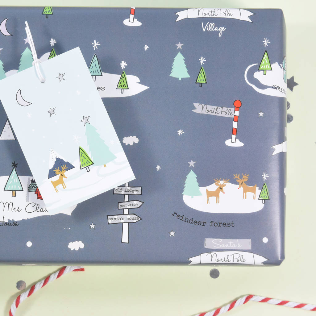 North Pole Christmas Wrapping Paper By Paper And Inc ...