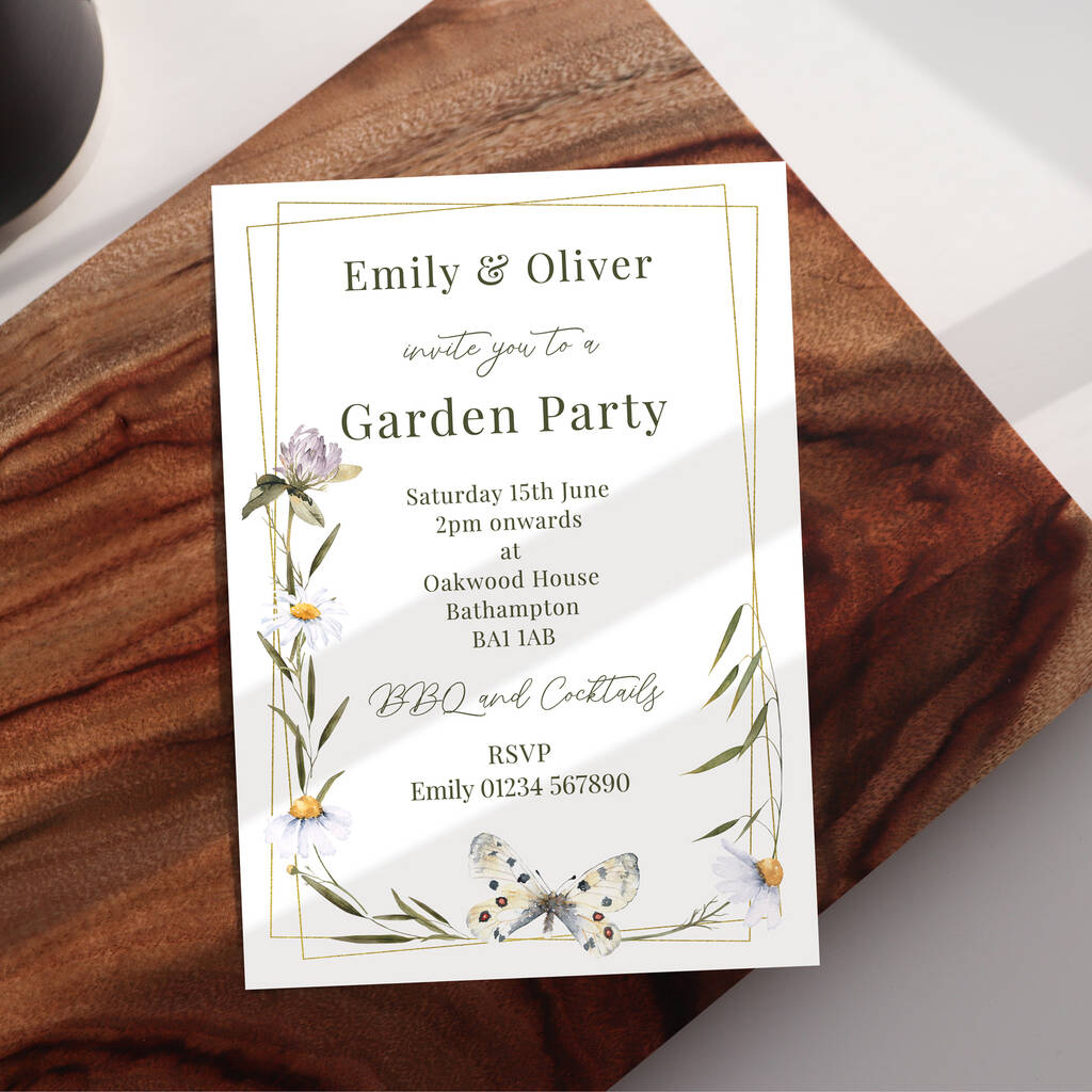 Wild Flower Invitations On Plain Or Plantable Card By Lunella ...