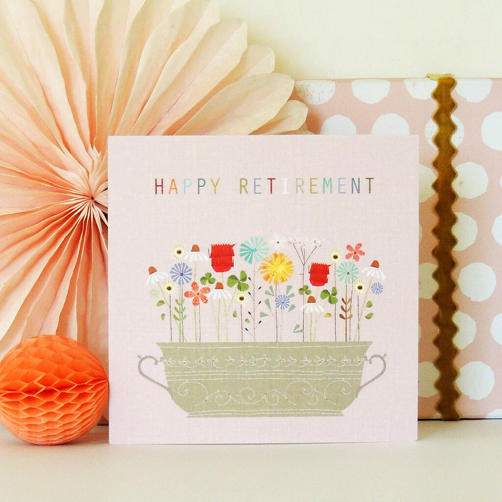 Floral Retirement Card By Kali Stileman Publishing | notonthehighstreet.com