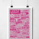 leeds landmarks print typography poster by sketchbook design ...