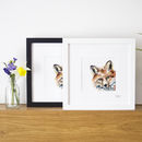 inky fox illustration print by kate moby | notonthehighstreet.com