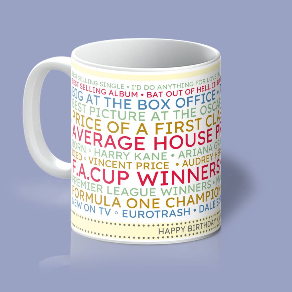 Personalised 30th Birthday Mug Gift 1993 Or 1994 By elevencorners