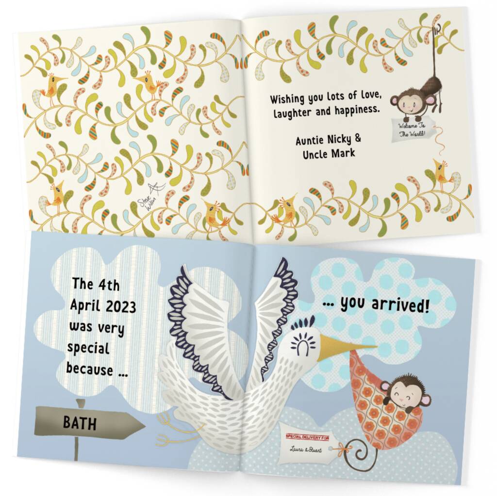  The Day You Were Born Personalised New Baby Book By The Letteroom 