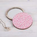 personalised liberty fabric compact pocket mirror by bombus ...