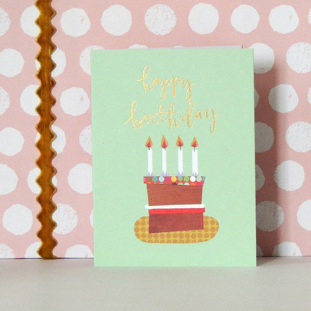 Mini Happy Birthday Cake Card By Kali Stileman Publishing ...