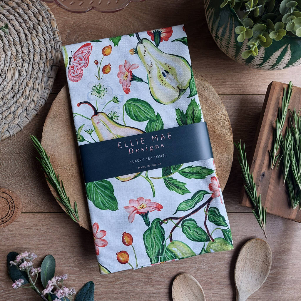Primrose Pear Tea Towel By Ellie Mae Designs | notonthehighstreet.com