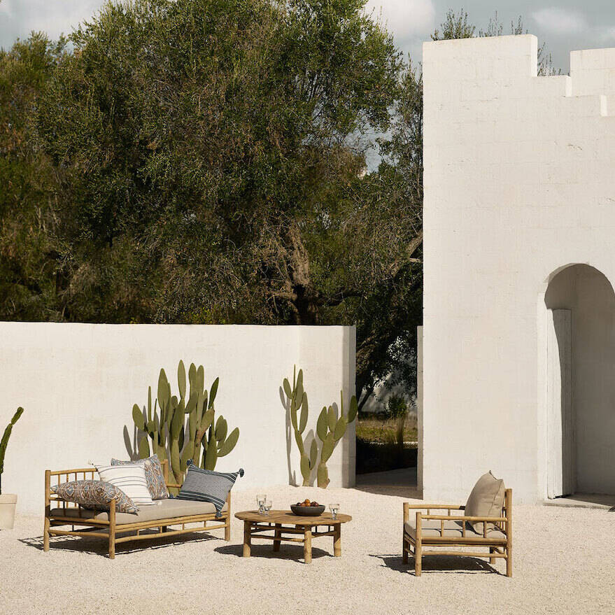 Bamboo Outdoor Lounge Armchair Set By Idyll Home | notonthehighstreet.com