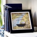 Personalised Coastal Map Paper Boat Picture Frame By The Little ...