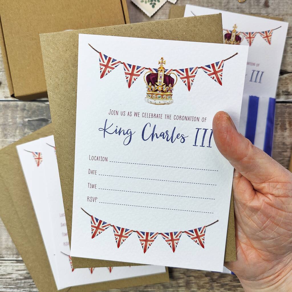 King Charles 3rd Crown Coronation Party Invitations By Paper Willow ...