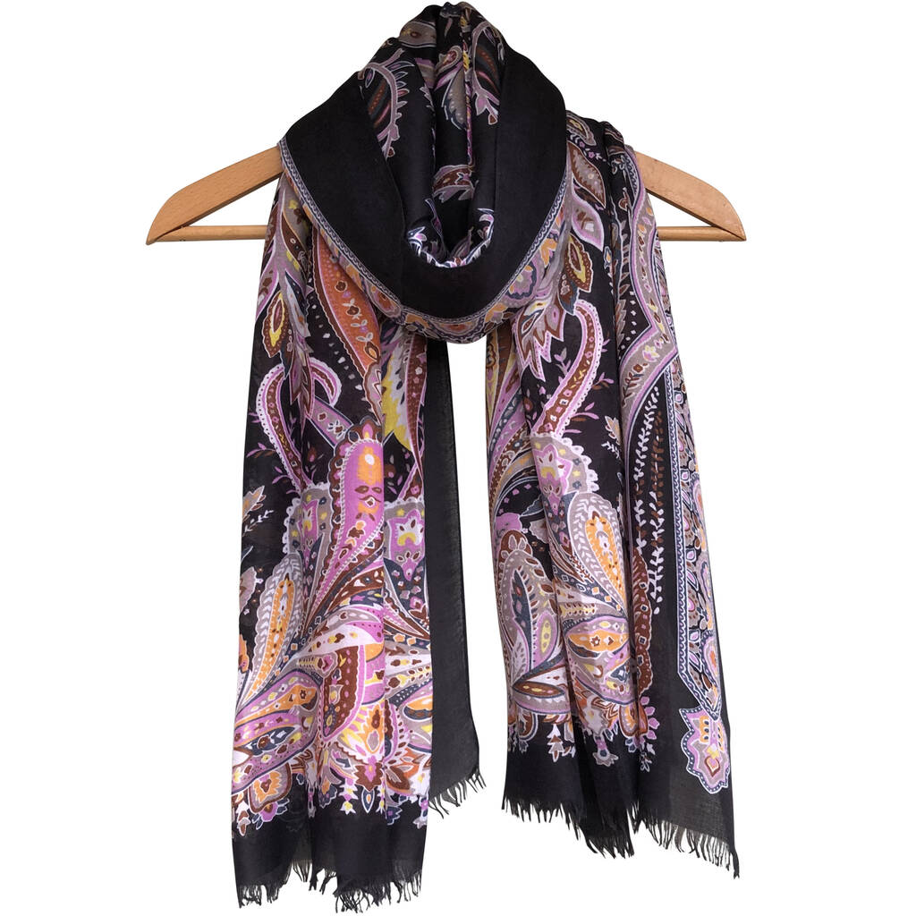 Cashmere Mix Paisley Scarf By Wonderland Boutique | notonthehighstreet.com