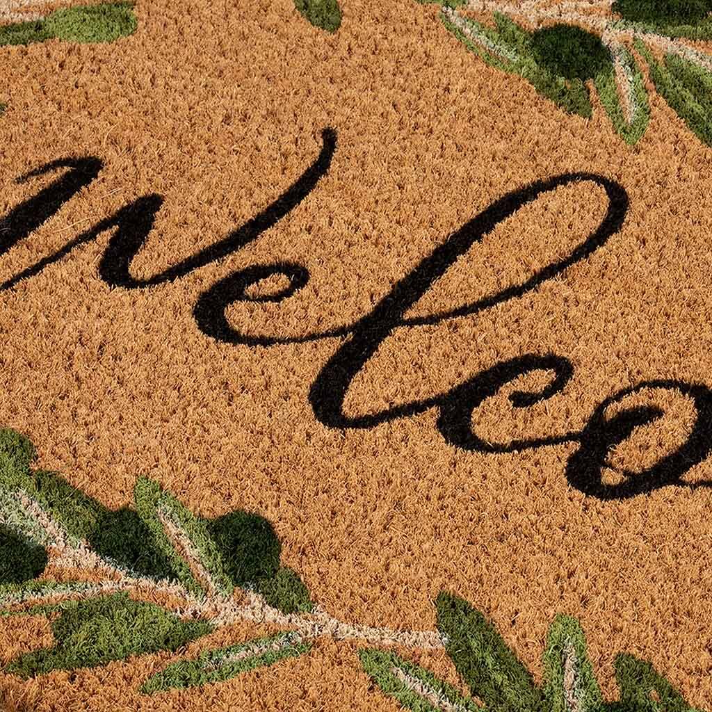 Ola Olive Branch Coir Welcome Mat By Dibor | notonthehighstreet.com