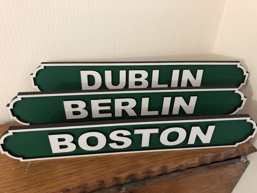 Personalised Wedding City Vintage Wooden Road Signs By Craft Heaven ...