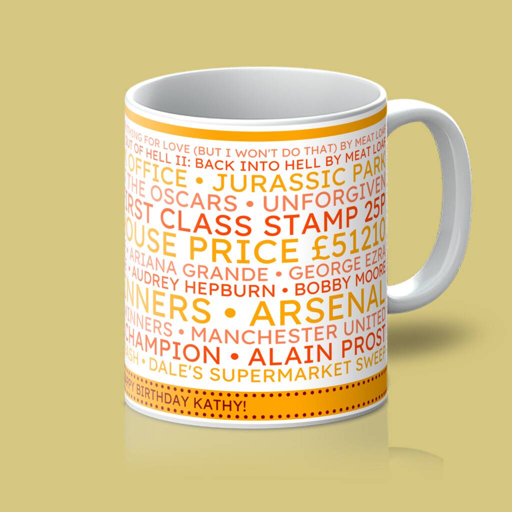 Personalised 30th Birthday Mug Gift 1993 Or 1994 By elevencorners