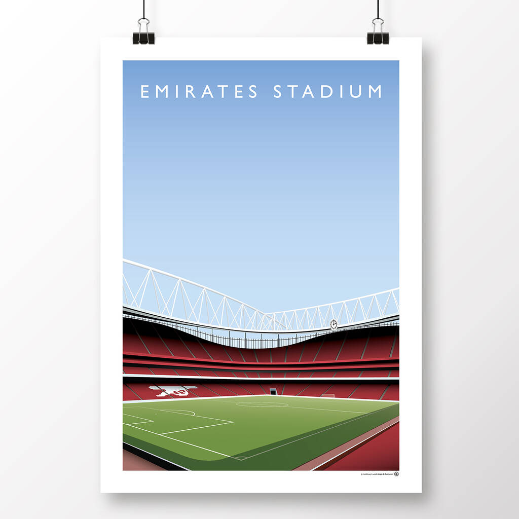 Arsenal Emirates Stadium Poster By Matthew J I Wood Design ...