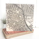new home postcode map print on wood by northern logic ...
