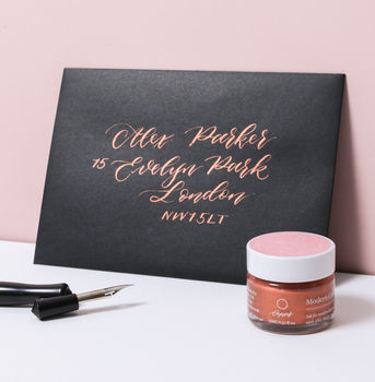 Copper Shimmer Calligraphy Ink By à L'aise | notonthehighstreet.com