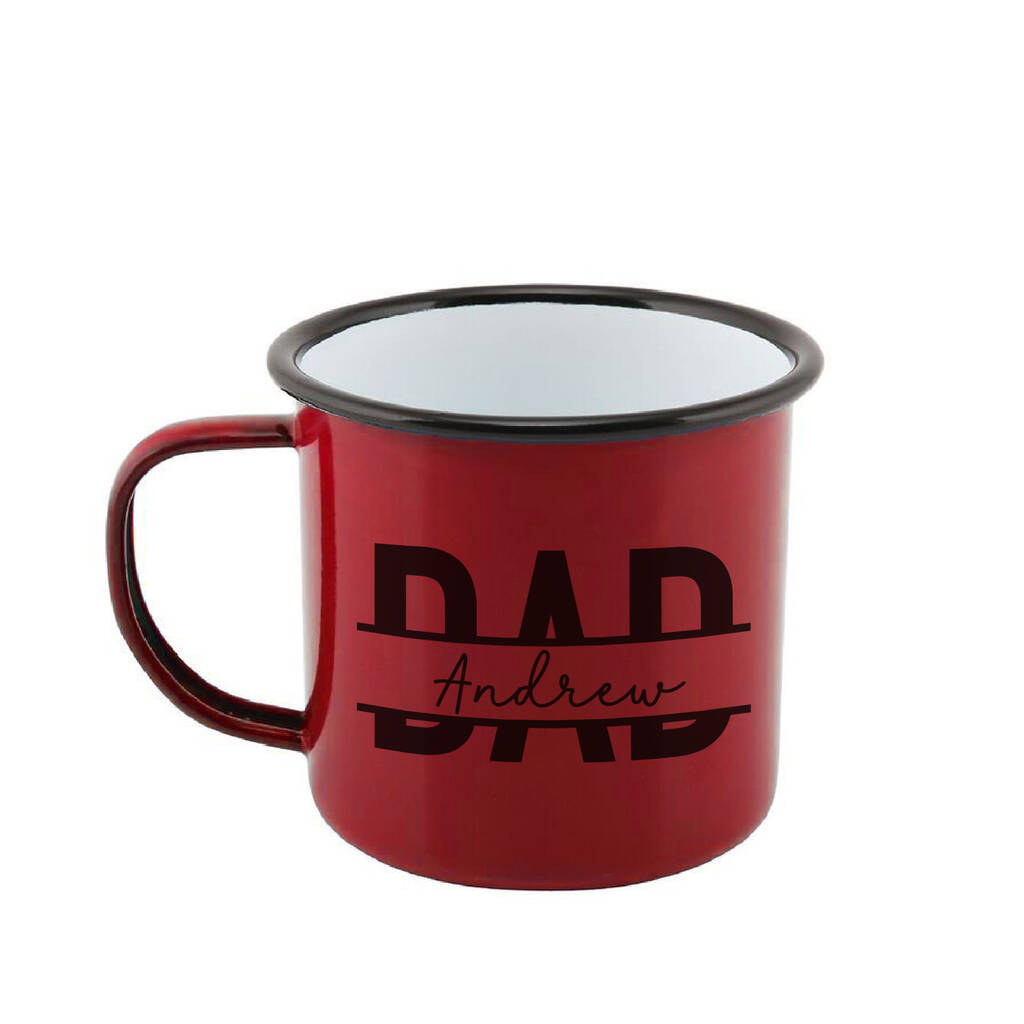 Personalised Dad Monogram Enamel Mug By Duncan Stewart ...