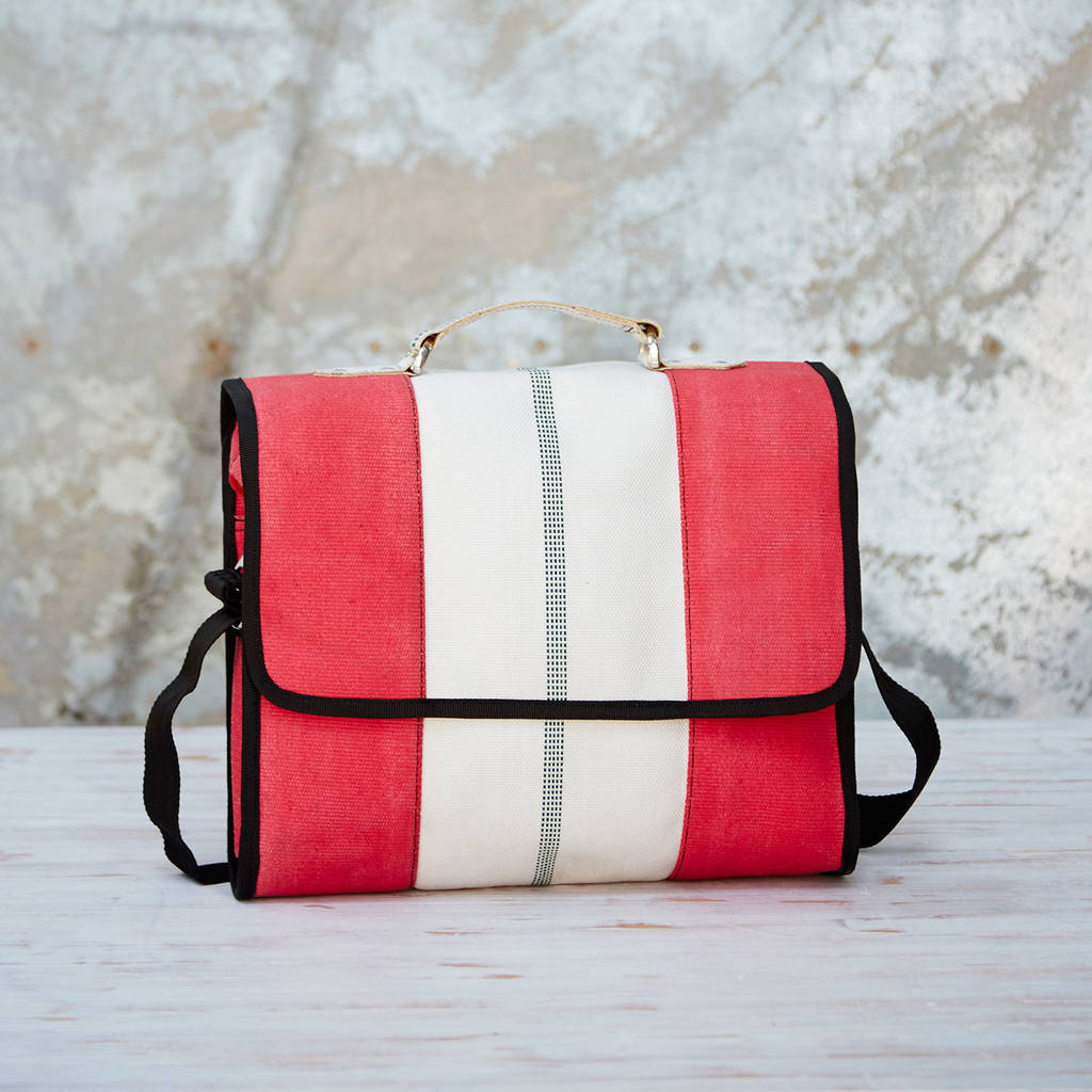 fire hose messenger bag by paper high | notonthehighstreet.com