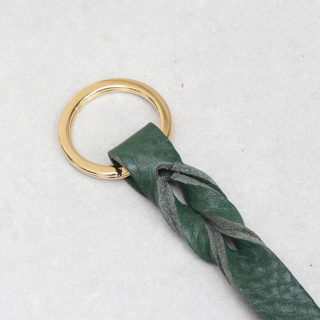 personalised leather twist keyring by miller and jeeves ...