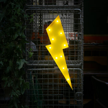 Yellow Lightning Bolt Led Light By Rup & Forn Creative ...