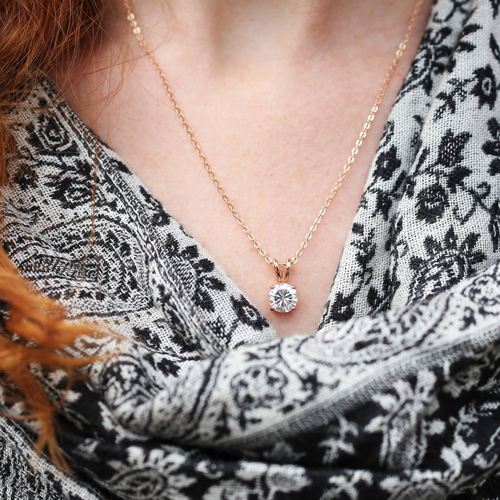 Solitaire Necklace By J&S Jewellery | notonthehighstreet.com