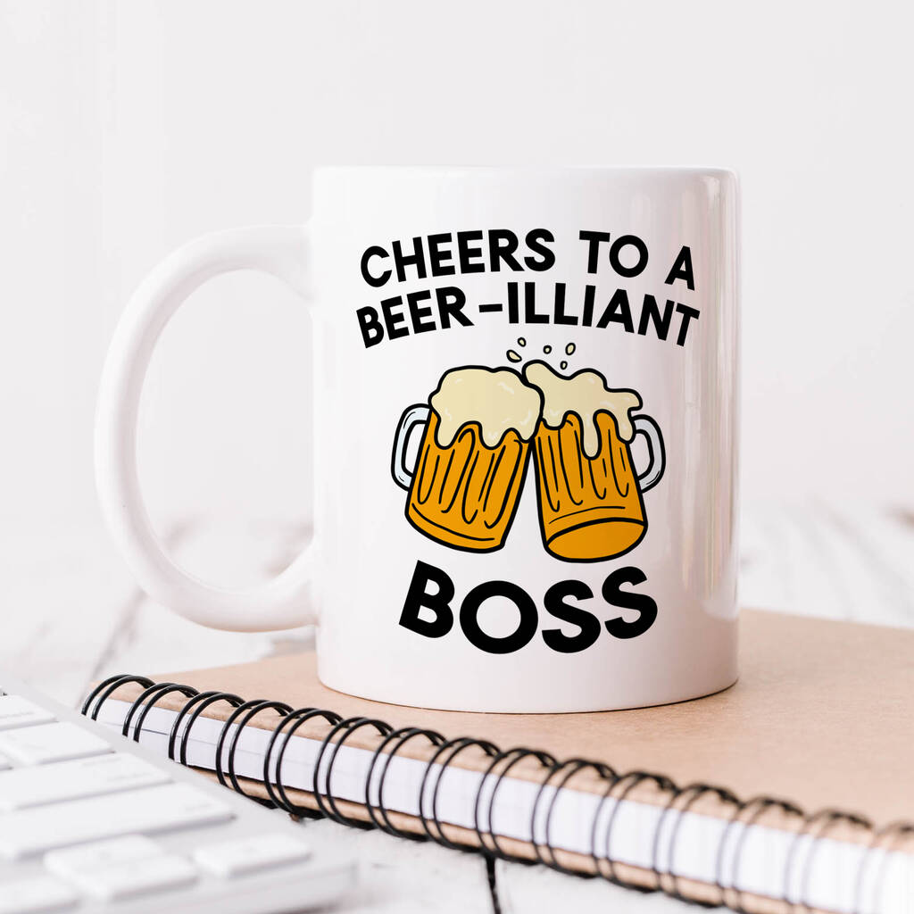 Personalised Mug 'Cheers To A Brilliant Boss' By Arrow Gift Co ...