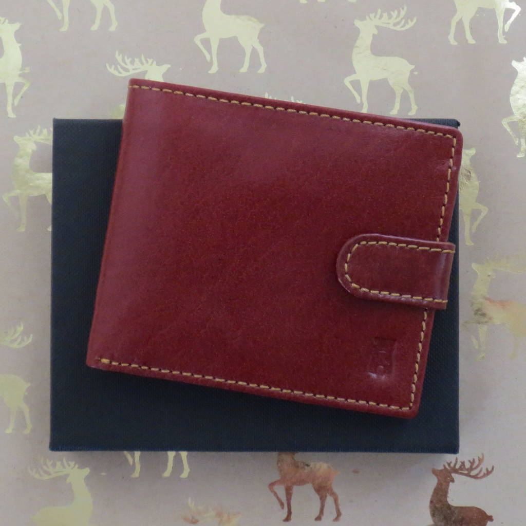 men's leather wallet in a gift box by holly rose | notonthehighstreet.com