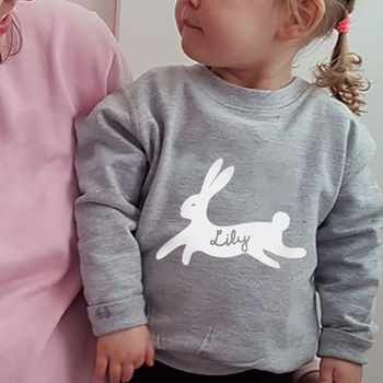 children's personalised bunny rabbit sweatshirt jumper by ellie ellie ...
