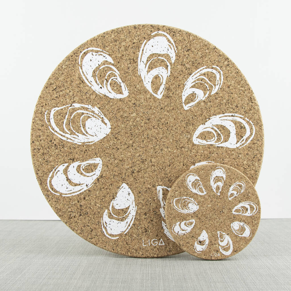 Cork Placemats And Coasters | Oyster By LIGA | notonthehighstreet.com
