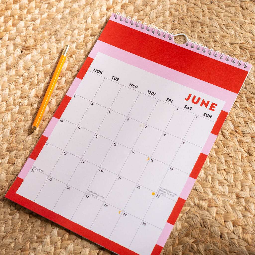 2024 Calendar | Checks And Stripes | A4 By Good Tuesday