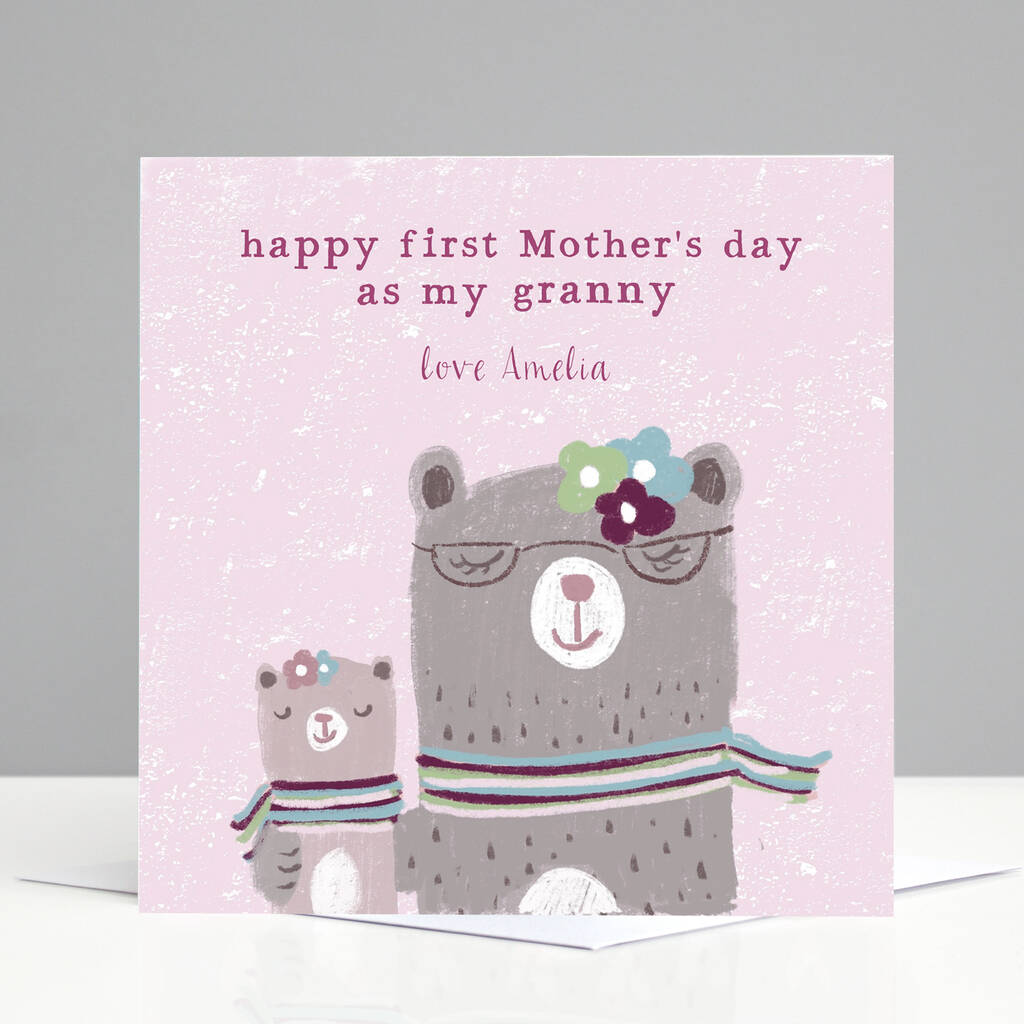 Personalised First Mother's Day Granny Card By Molly Moo Designs ...