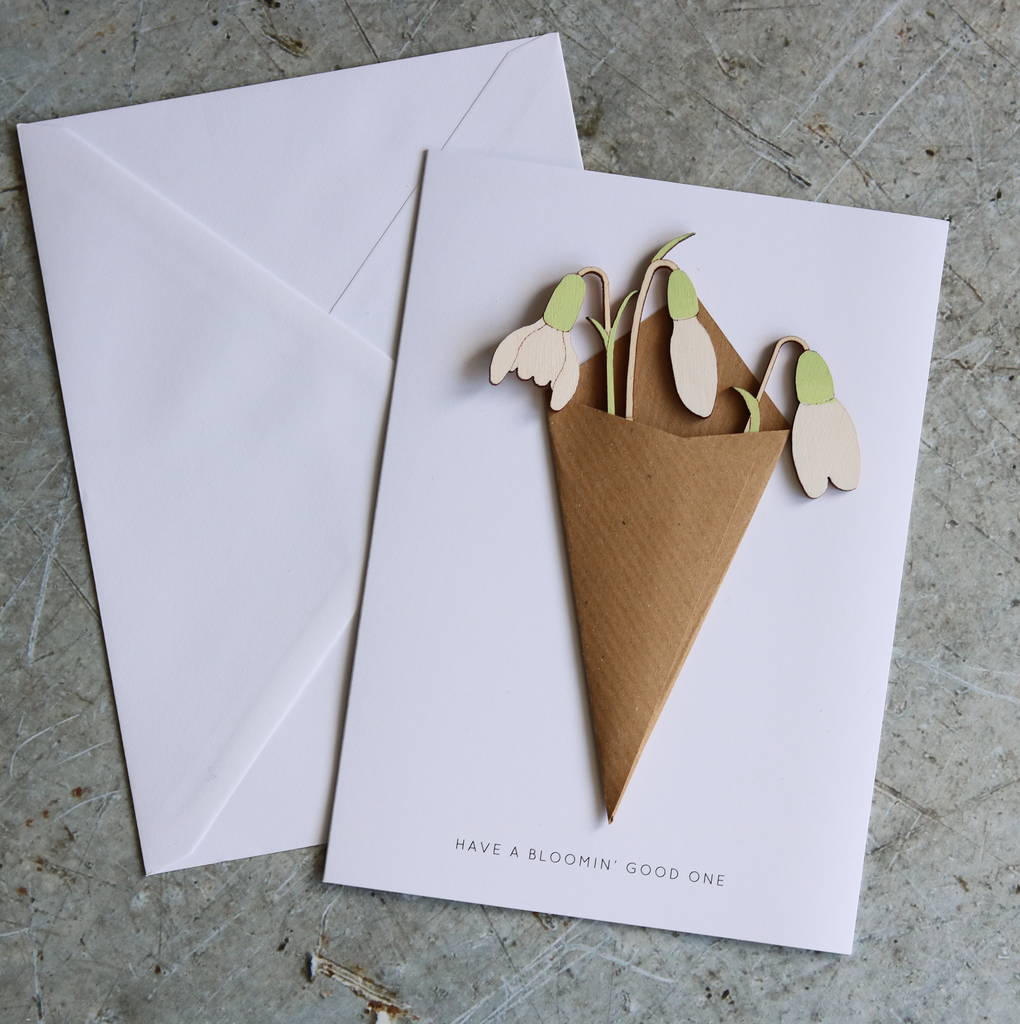 handpainted wooden flowers card by betsy & els | notonthehighstreet.com
