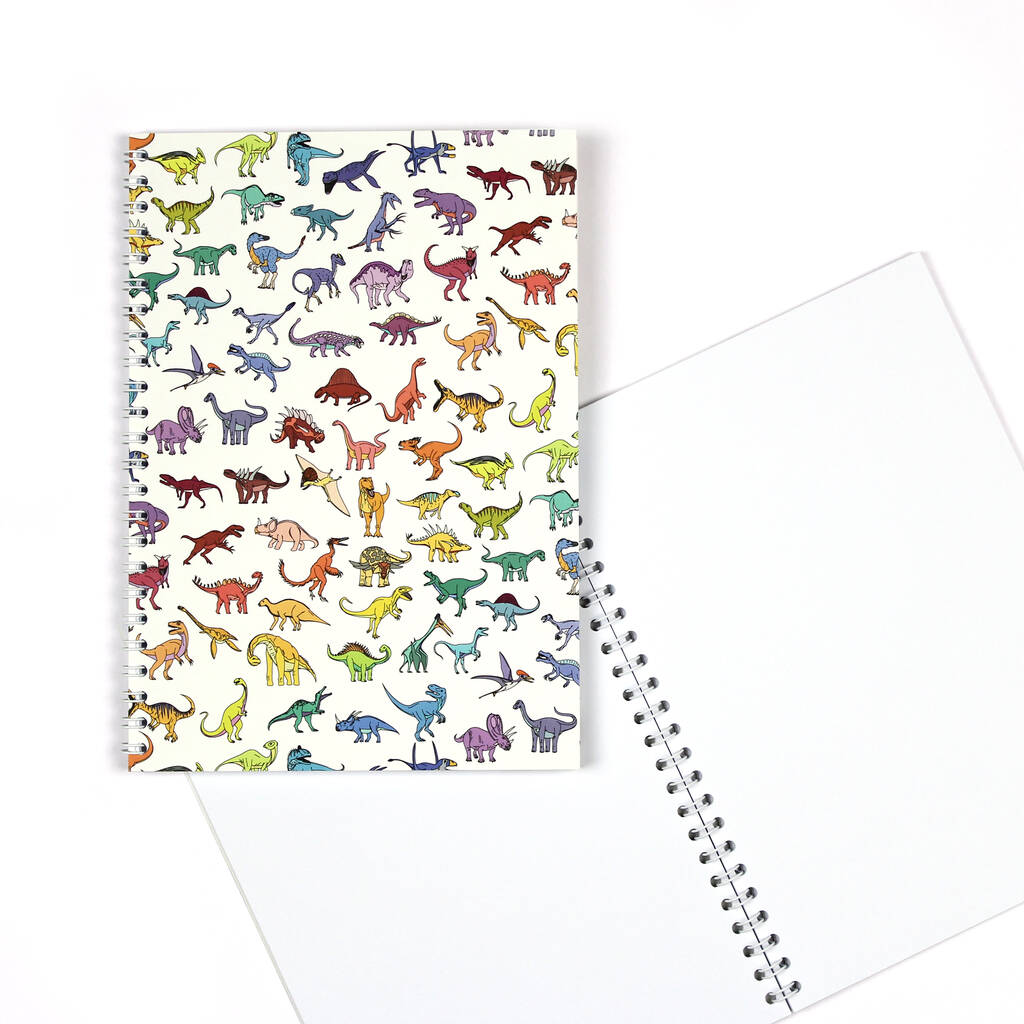 Rainbow Dinosaur Spiral Notebook By Dinosaurs Doing Stuff