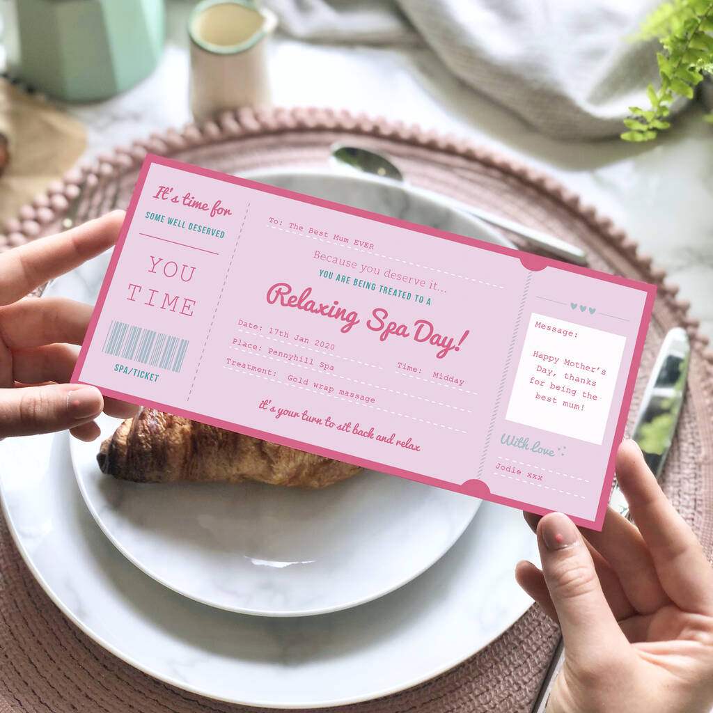 Spa Day Treatment Ticket Gift By Rodo Creative | notonthehighstreet.com