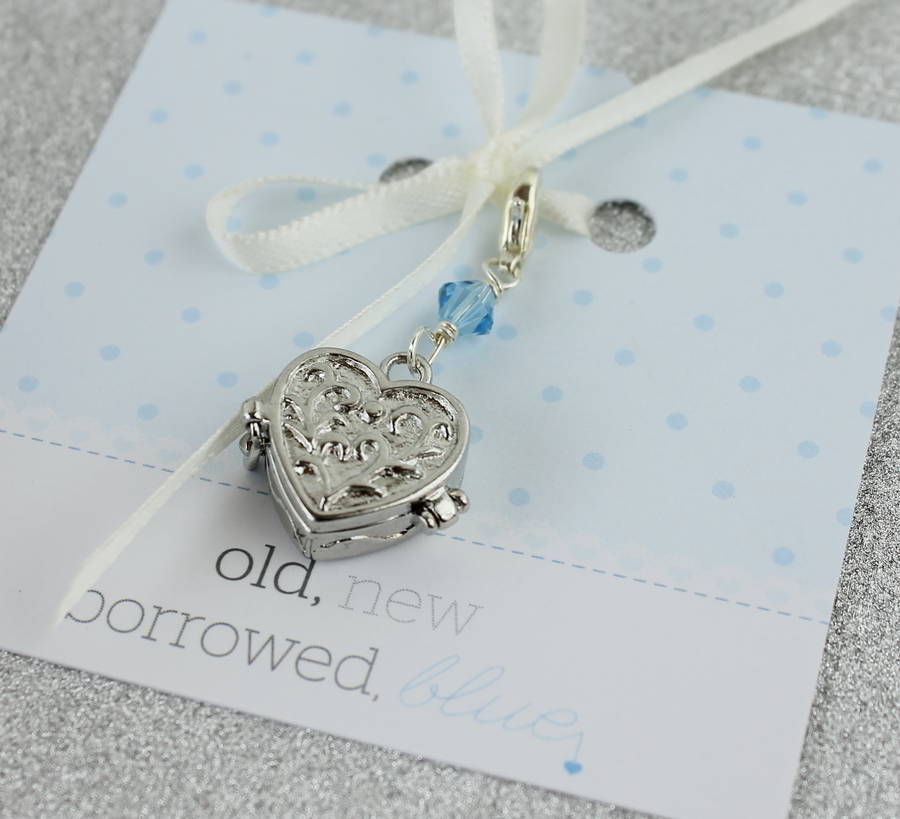 personalised something blue locket charm by joy by corrine smith ...