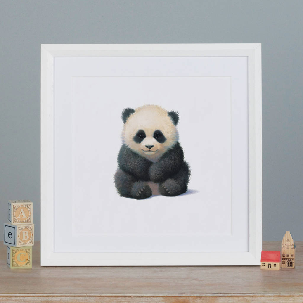 Illustrated Panda Print By Little Blue Zebra | notonthehighstreet.com