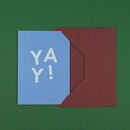 'yay' Congratulations And Well Done Card By Twin Pines Creative ...
