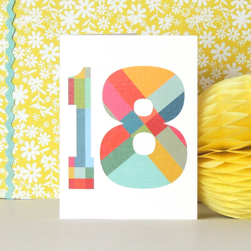 Mini Number Eighteen Card By Kali Stileman Publishing