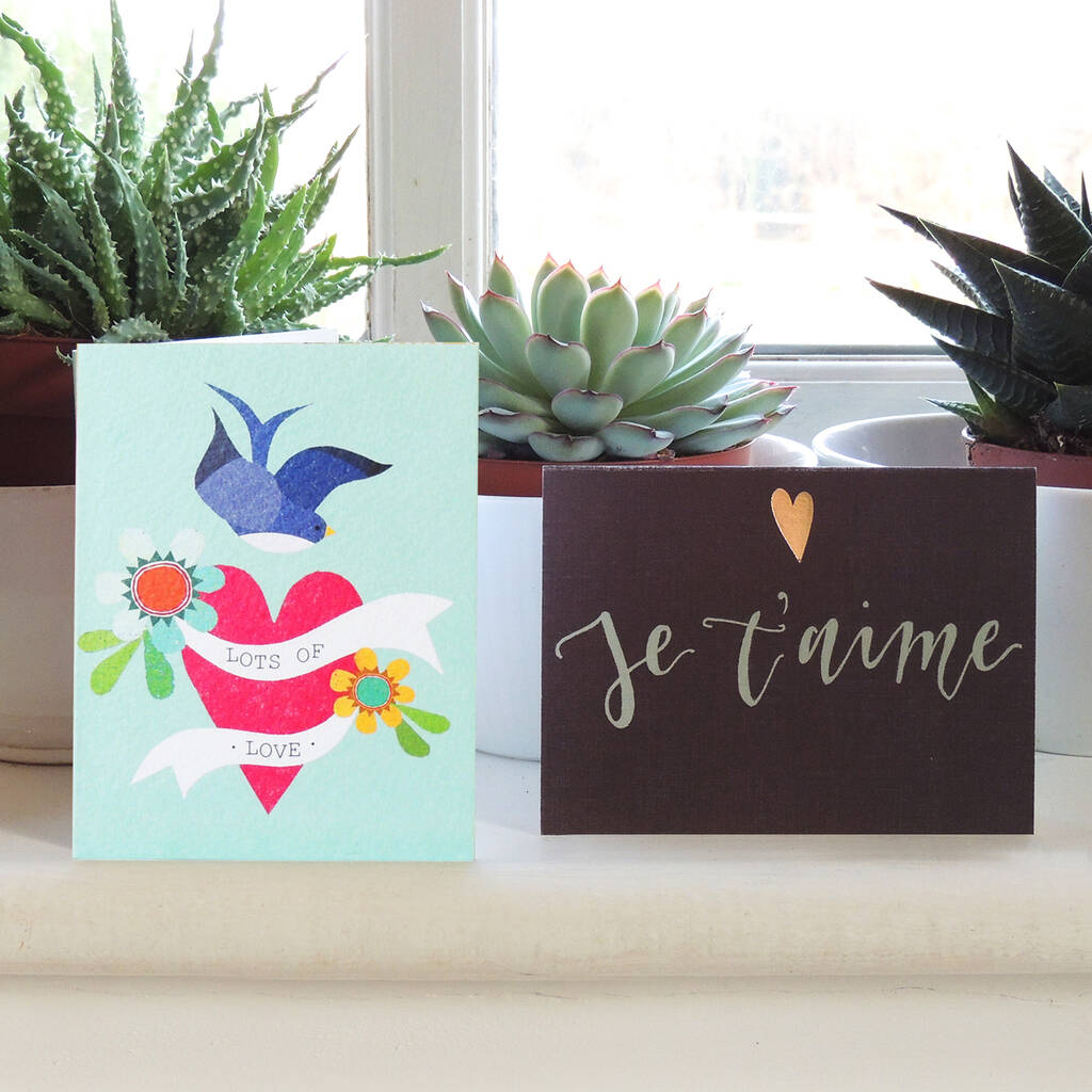 Mini Je T'aime Card By Kali Stileman Publishing