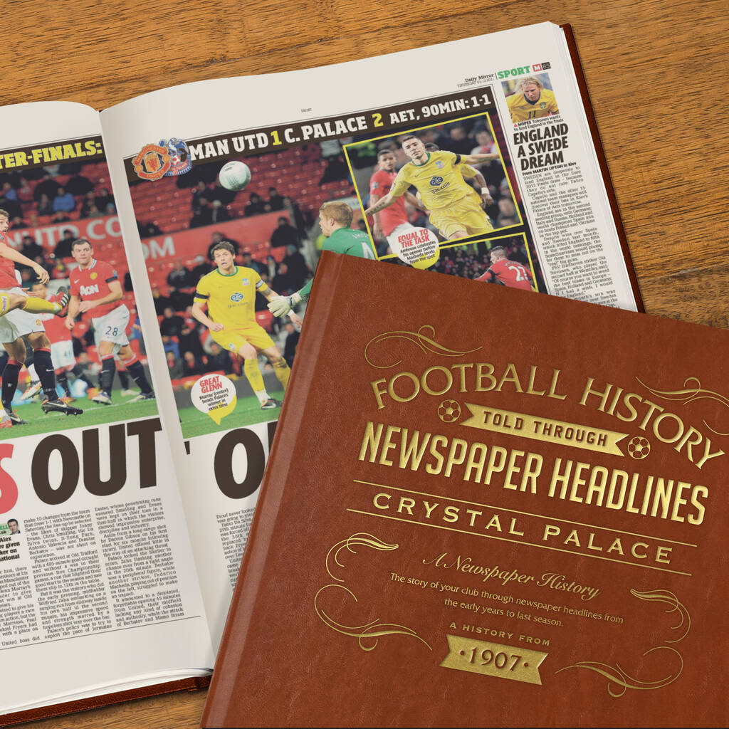 Crystal Palace Personalised Football Newspaper Book By Historic ...