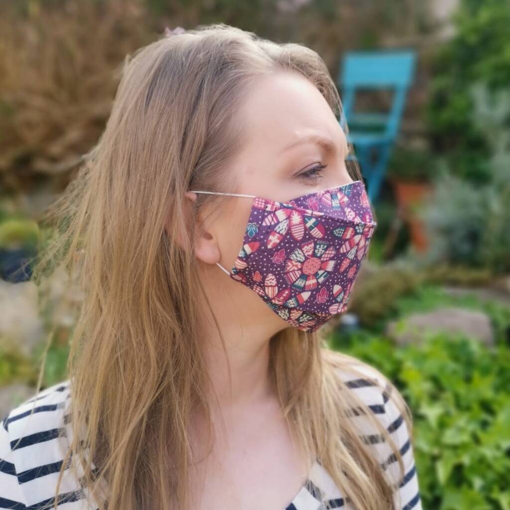 Liberty Print Fabric Washable Reusable Face Mask By Nervous Stitch