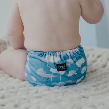 'fluffy Clouds' Modern Cloth Nappy By Pēpi Collection By Pēpi ...