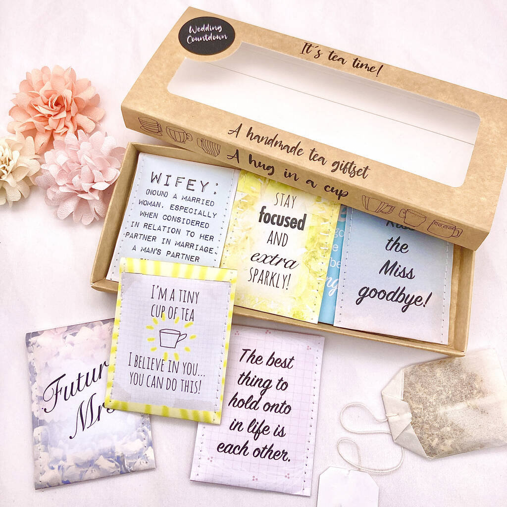 Wedding Countdown Tea Gift Set For Bride By victoria mae designs ...