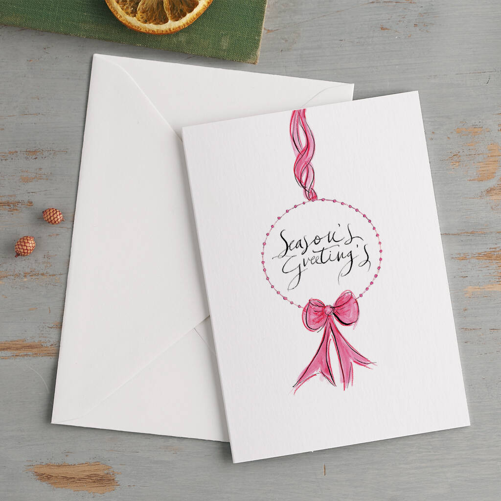 'Season's Greetings' Christmas Card By Gabrielle Solly Illustration ... 'Season's Greetings' Christmas Card By Gabrielle Solly Illustration ...